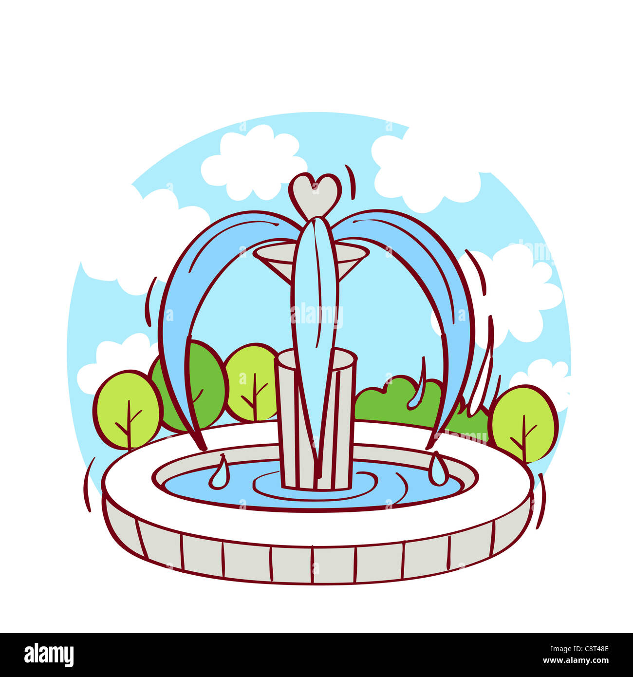Building water fountain Cut Out Stock Images & Pictures - Alamy
