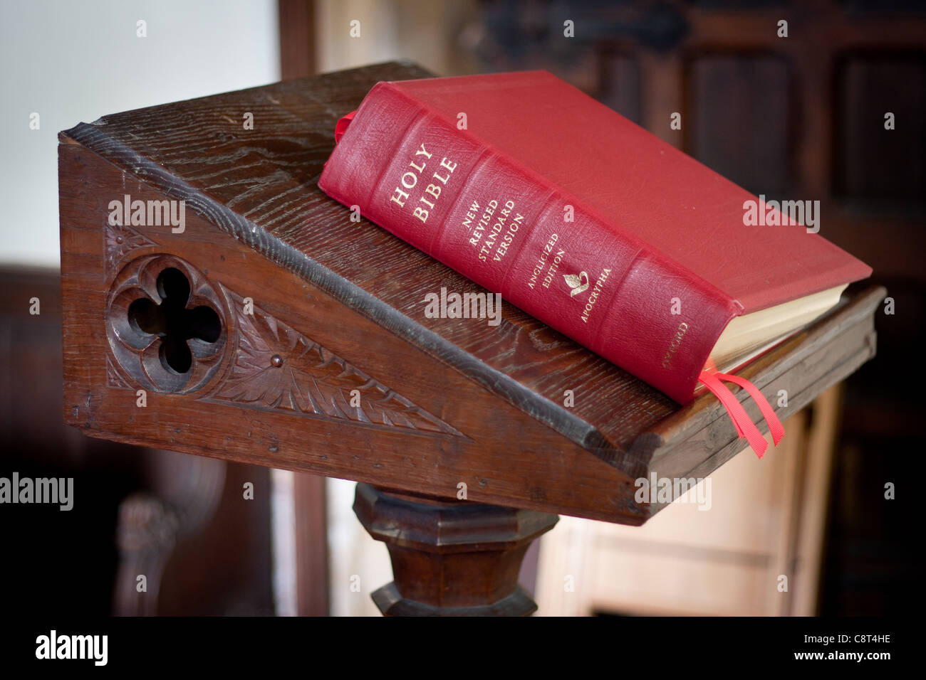 The Holy Bible which is full of religious texts from Christianity, the ...