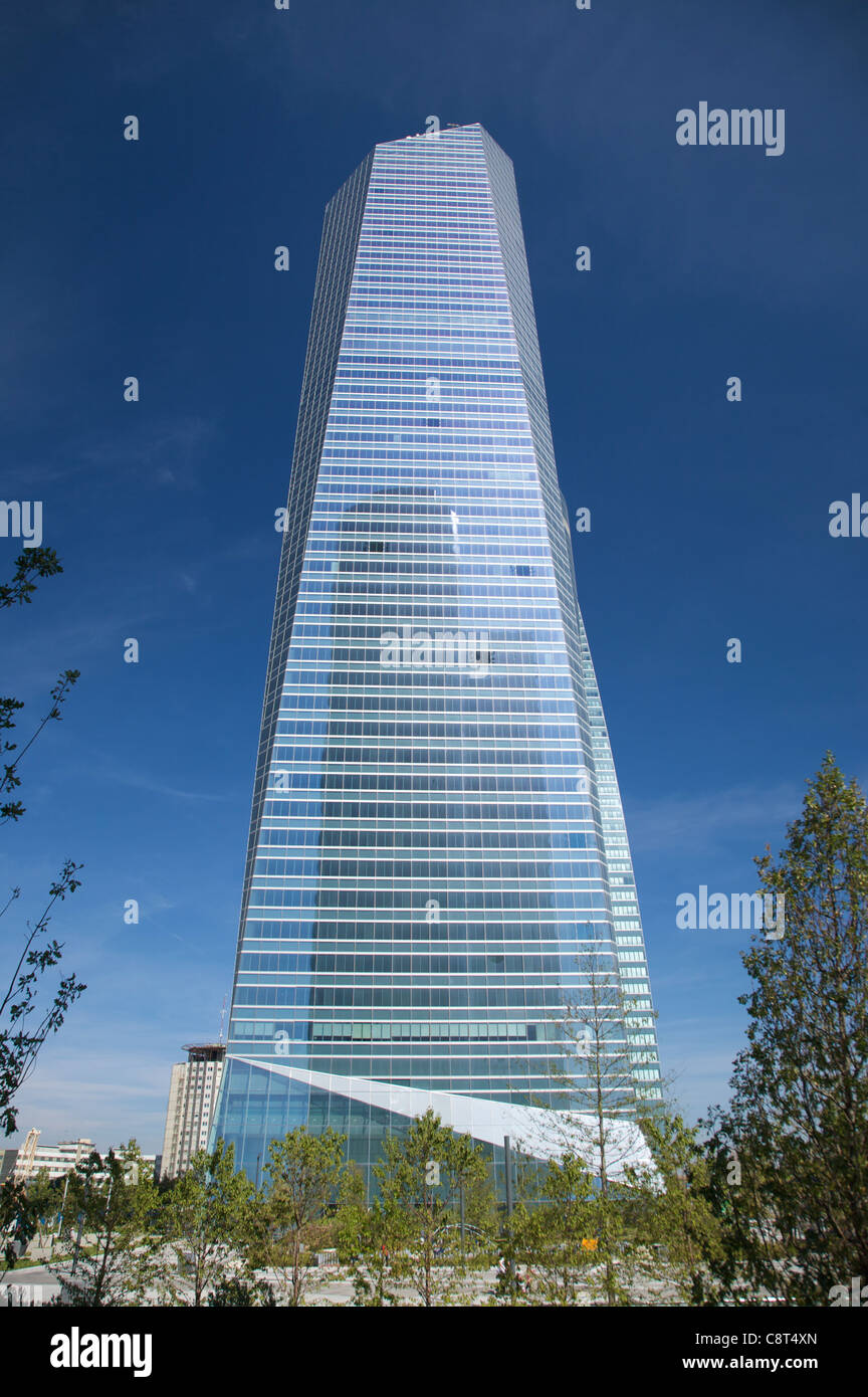 building skyscrapers at madrid city in spain Stock Photo - Alamy