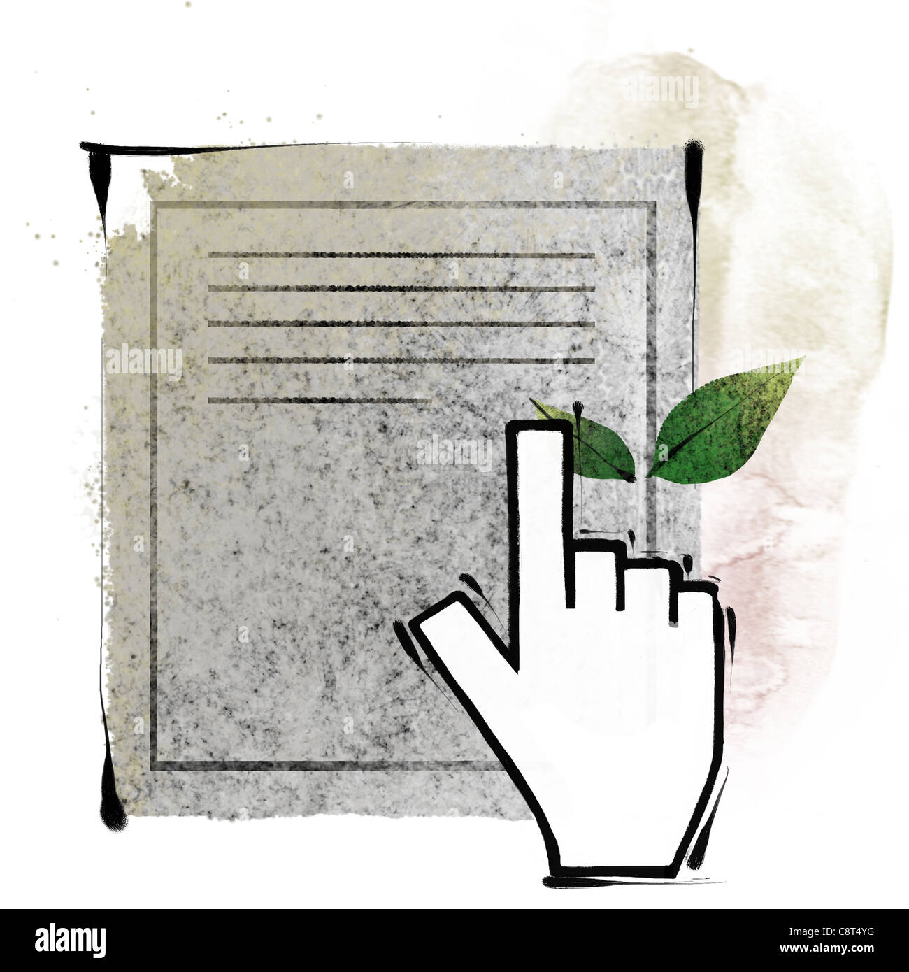 Finger pointing illustration Cut Out Stock Images & Pictures - Alamy