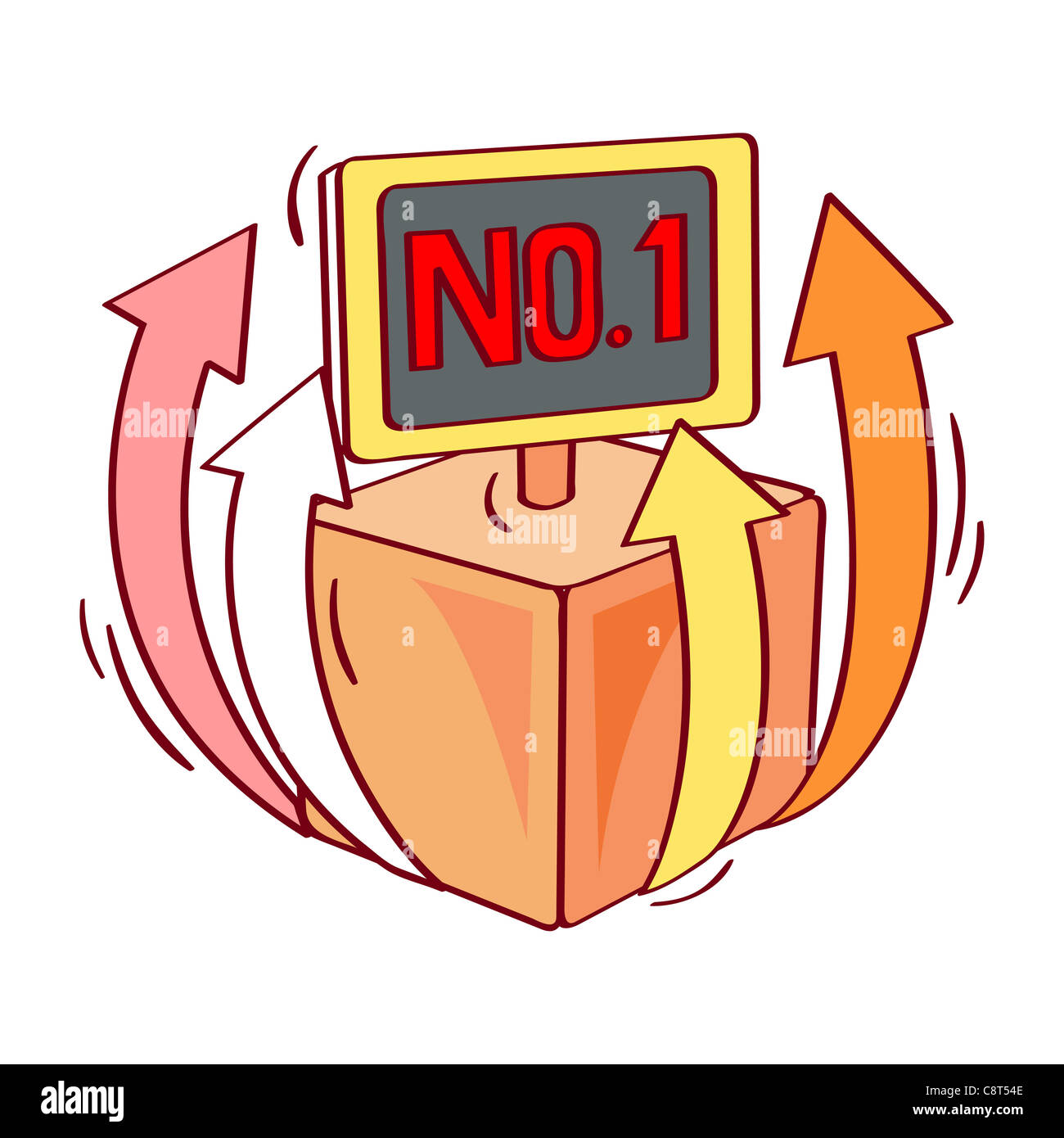Illustration of arrow sign Stock Photo - Alamy