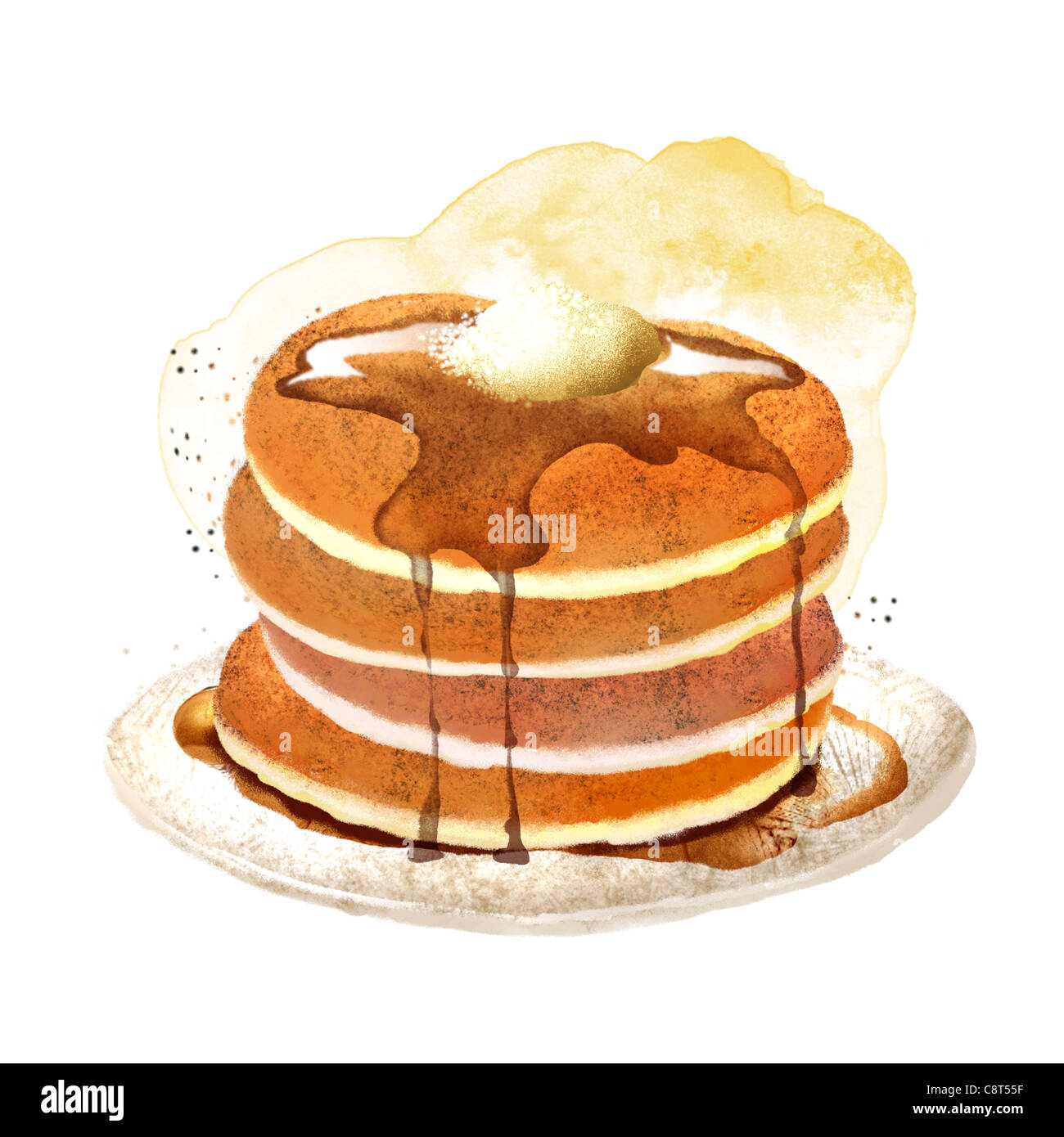 Toast Bread, Honey Ad Butter Stock Photo - Alamy