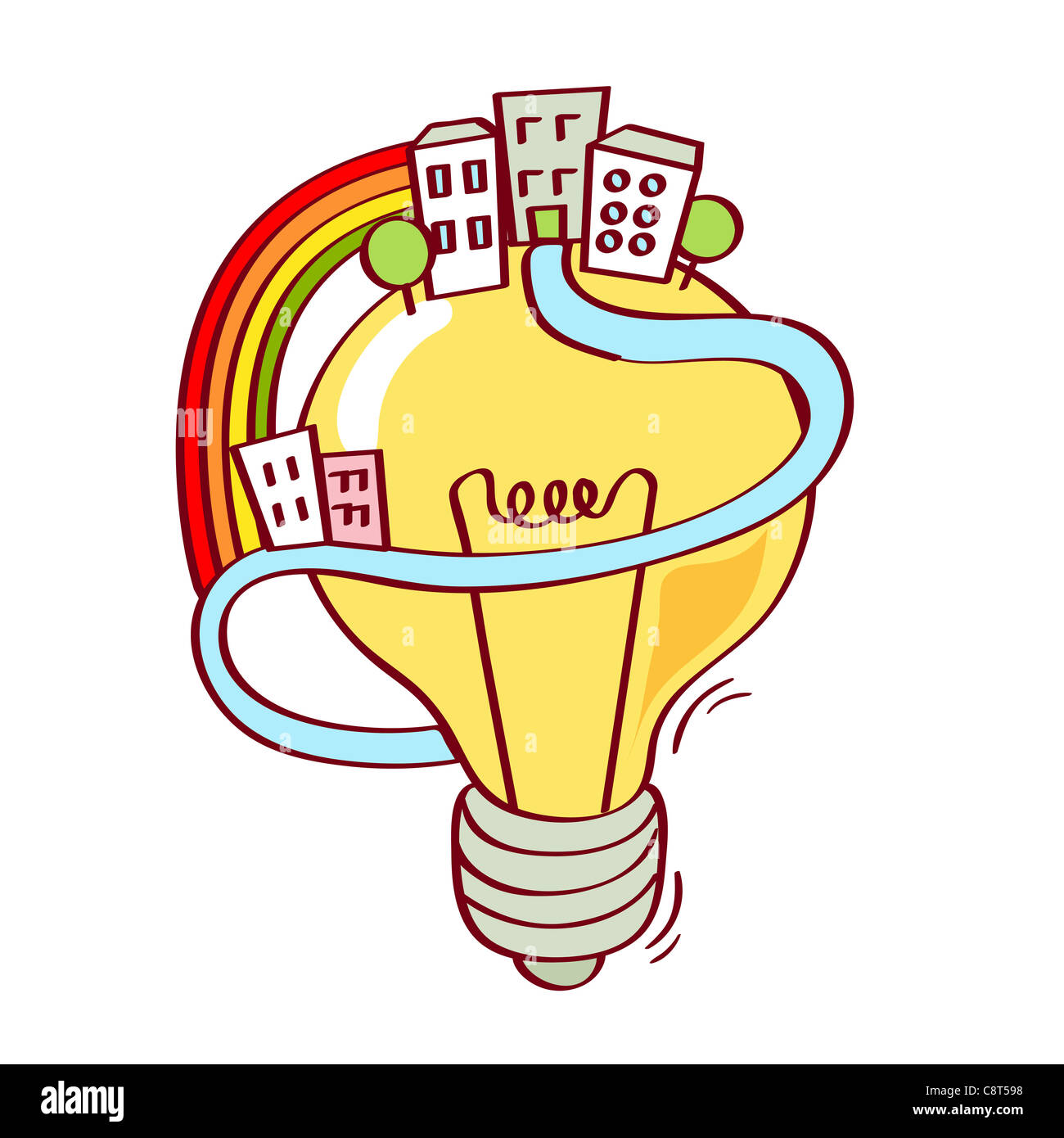 Exterior light colored building Cut Out Stock Images & Pictures - Alamy