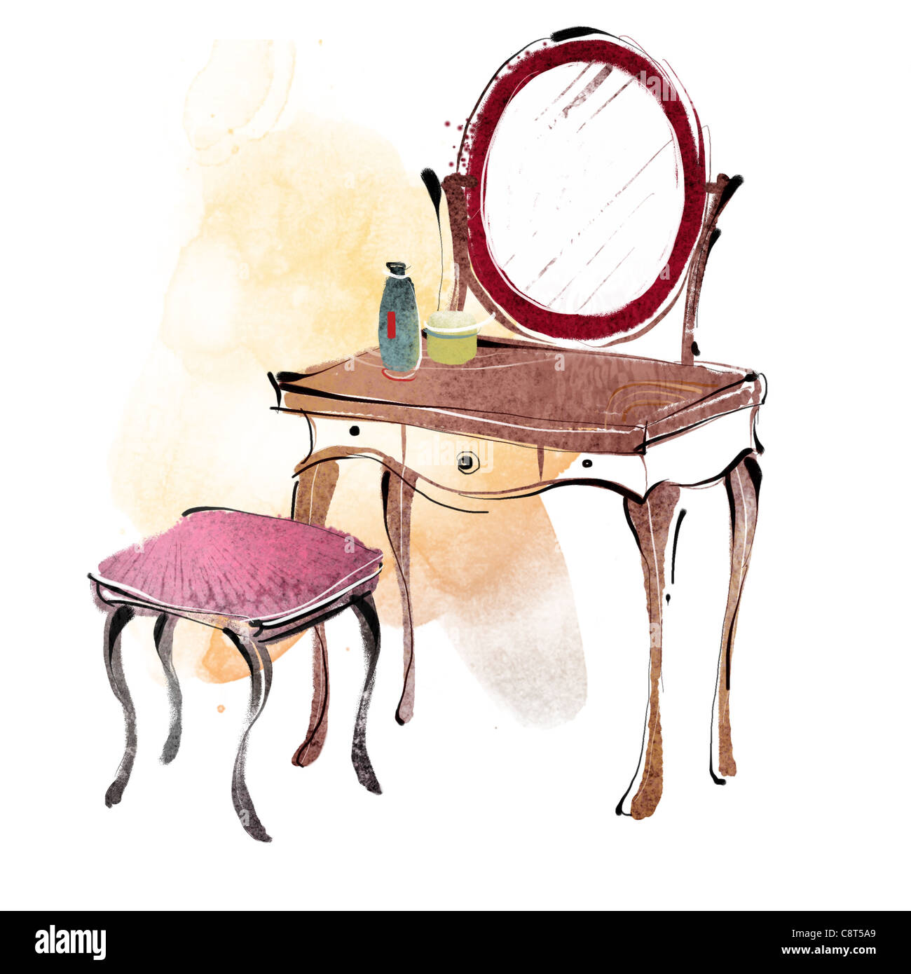 Dressing table and mirror hi-res stock photography and images - Alamy