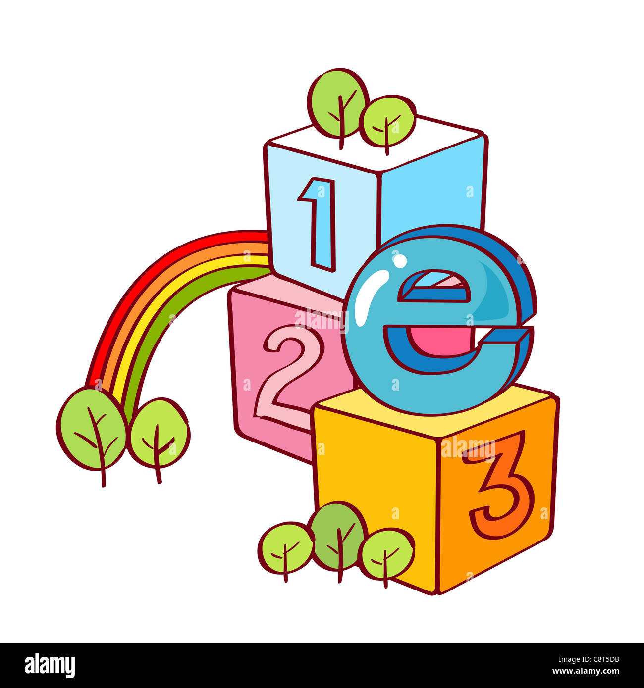 Concept of internet with rainbow Stock Photo - Alamy