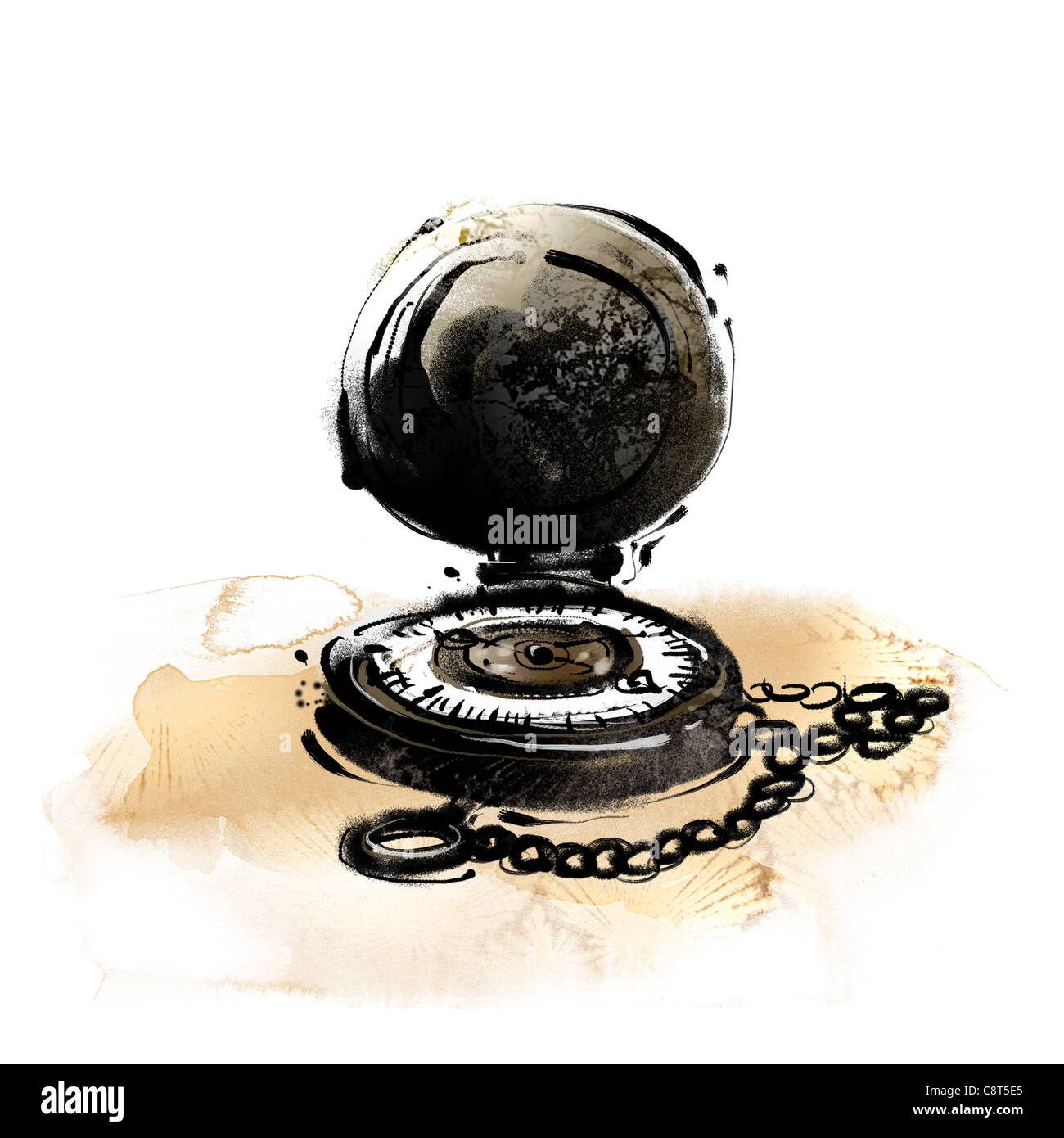 Old style compass Cut Out Stock Images & Pictures - Alamy
