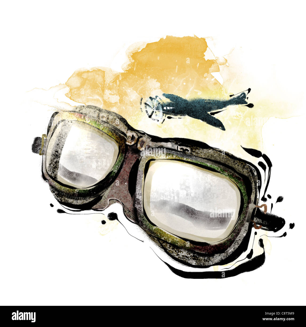 Old goggles Cut Out Stock Images & Pictures - Alamy