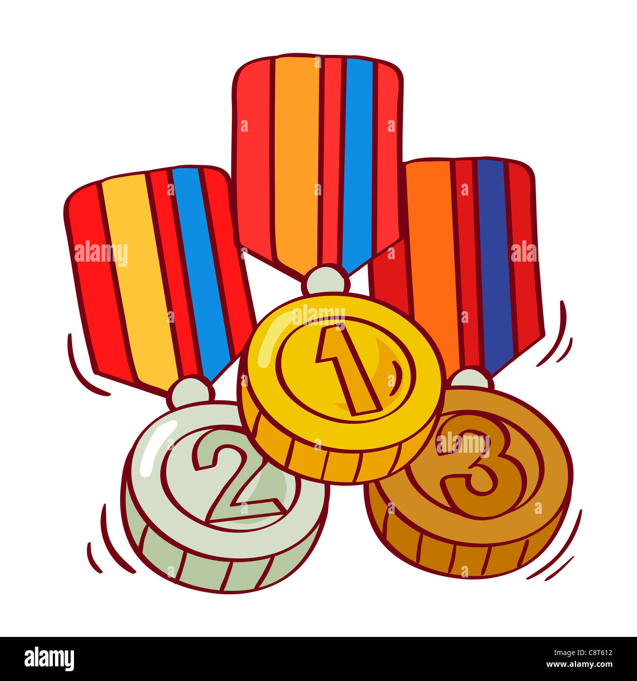 Illustration of medals Stock Photo - Alamy