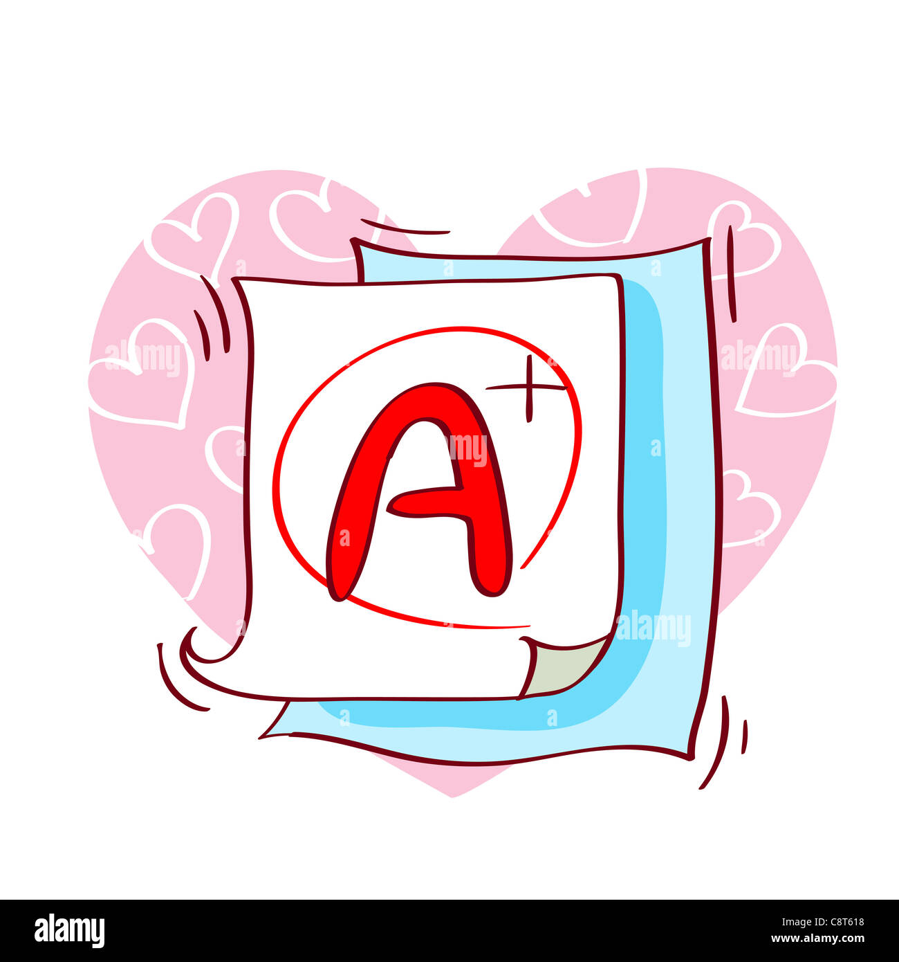 Illustration of test paper Stock Photo - Alamy