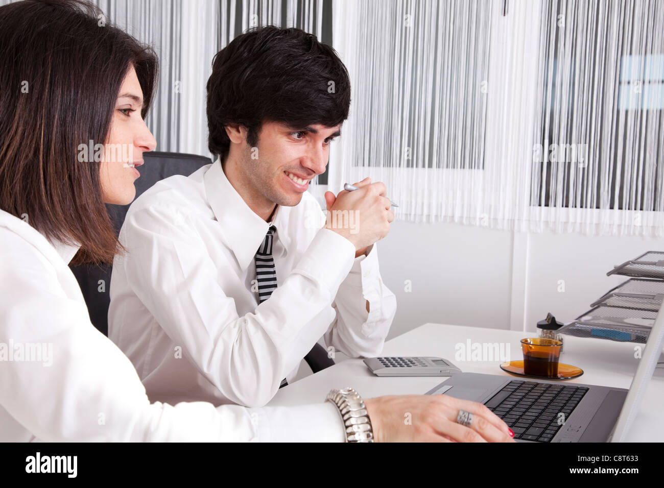 Modern team working at the office Stock Photo - Alamy