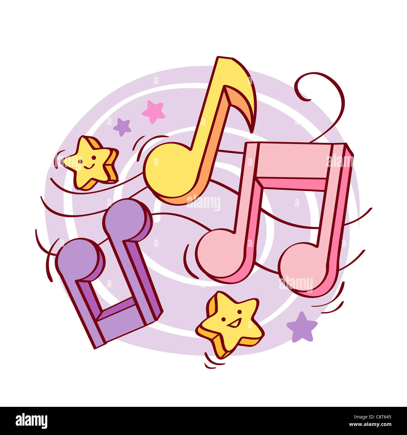 Music notes cut out hi-res stock photography and images - Alamy