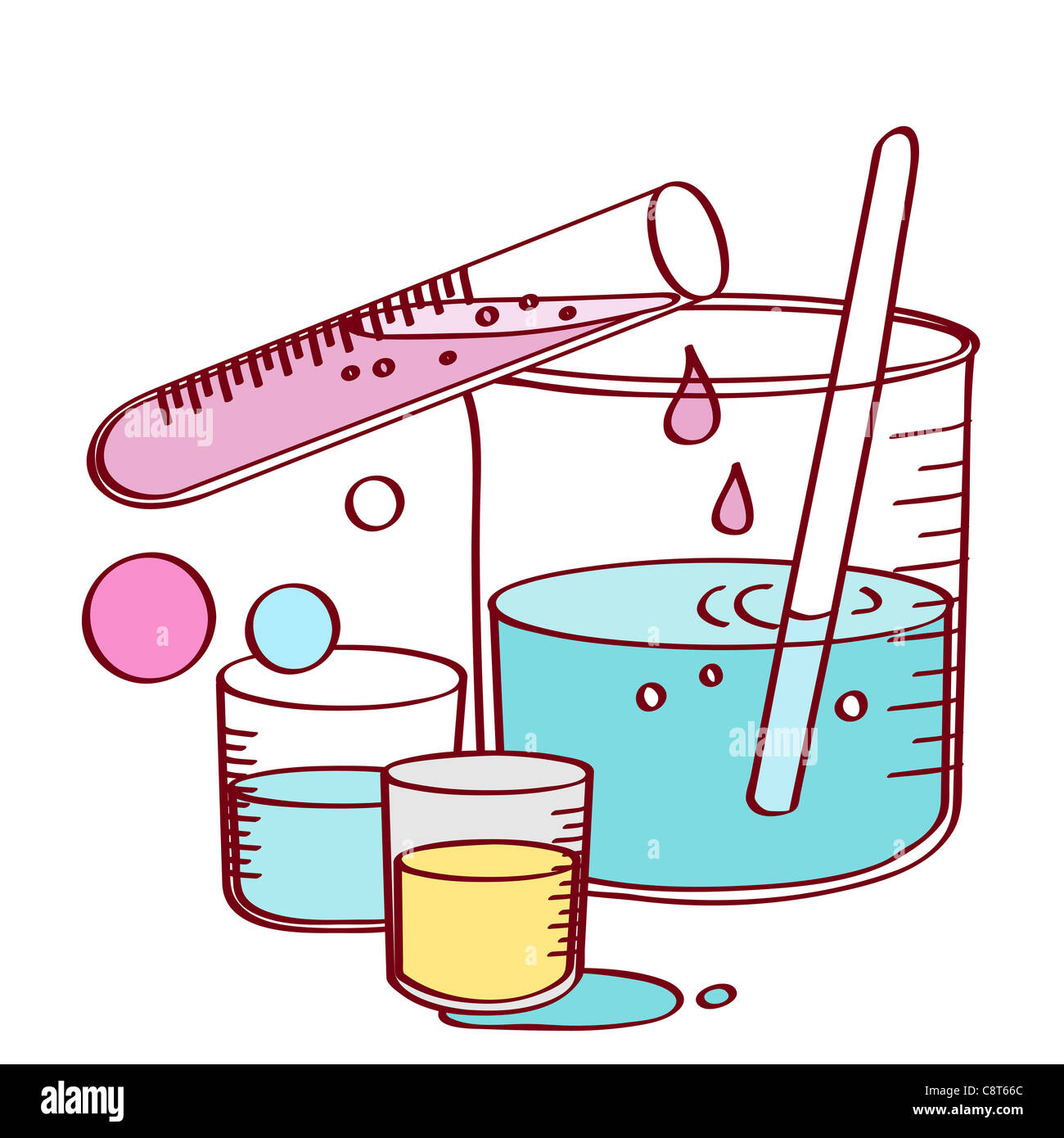 Illustration of scientific research and experiment Stock Photo - Alamy