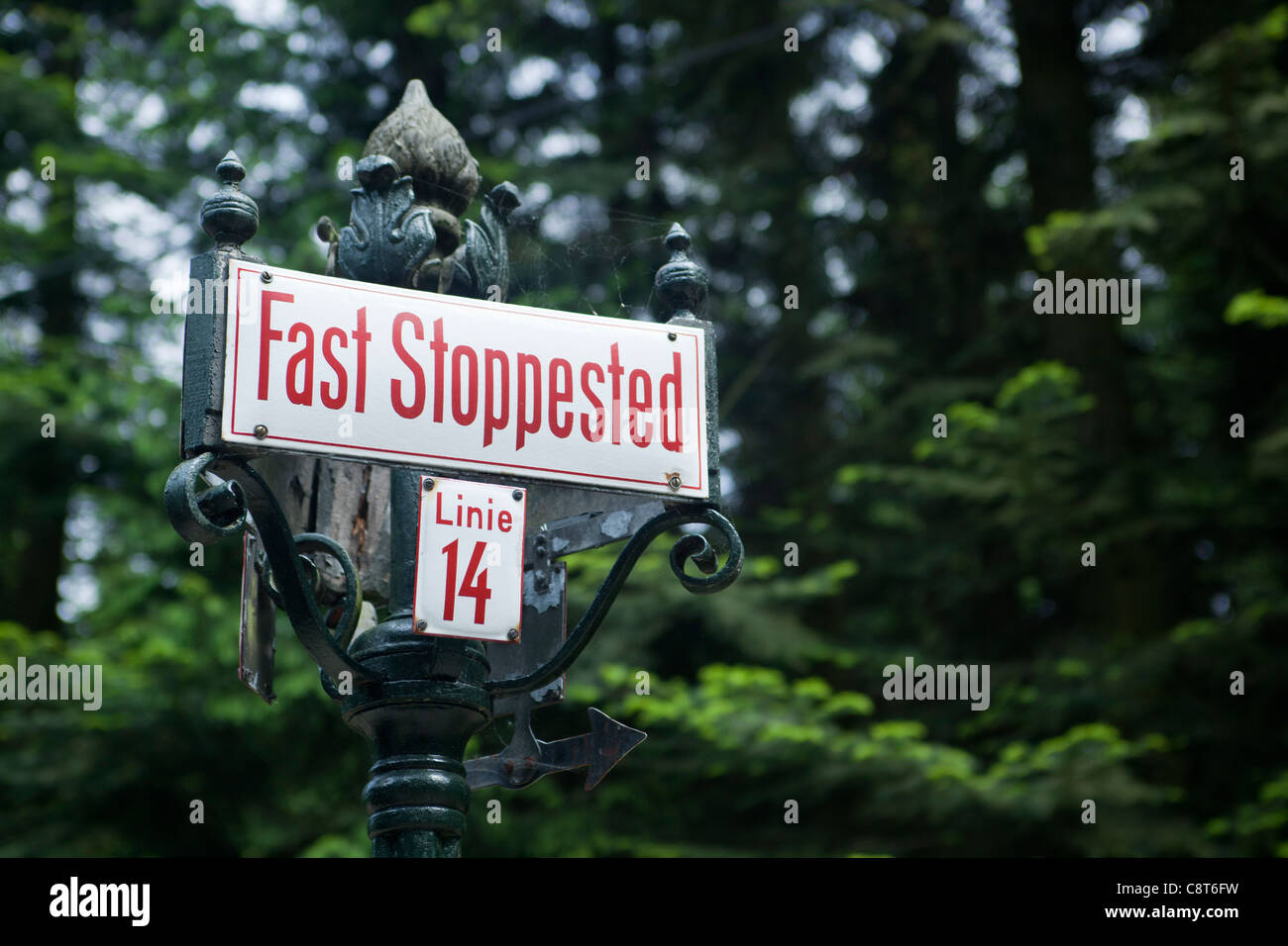 Tram Stop sign. The Tram car Museum. Skjoldenaesholm. Ringsted. Denmark ...