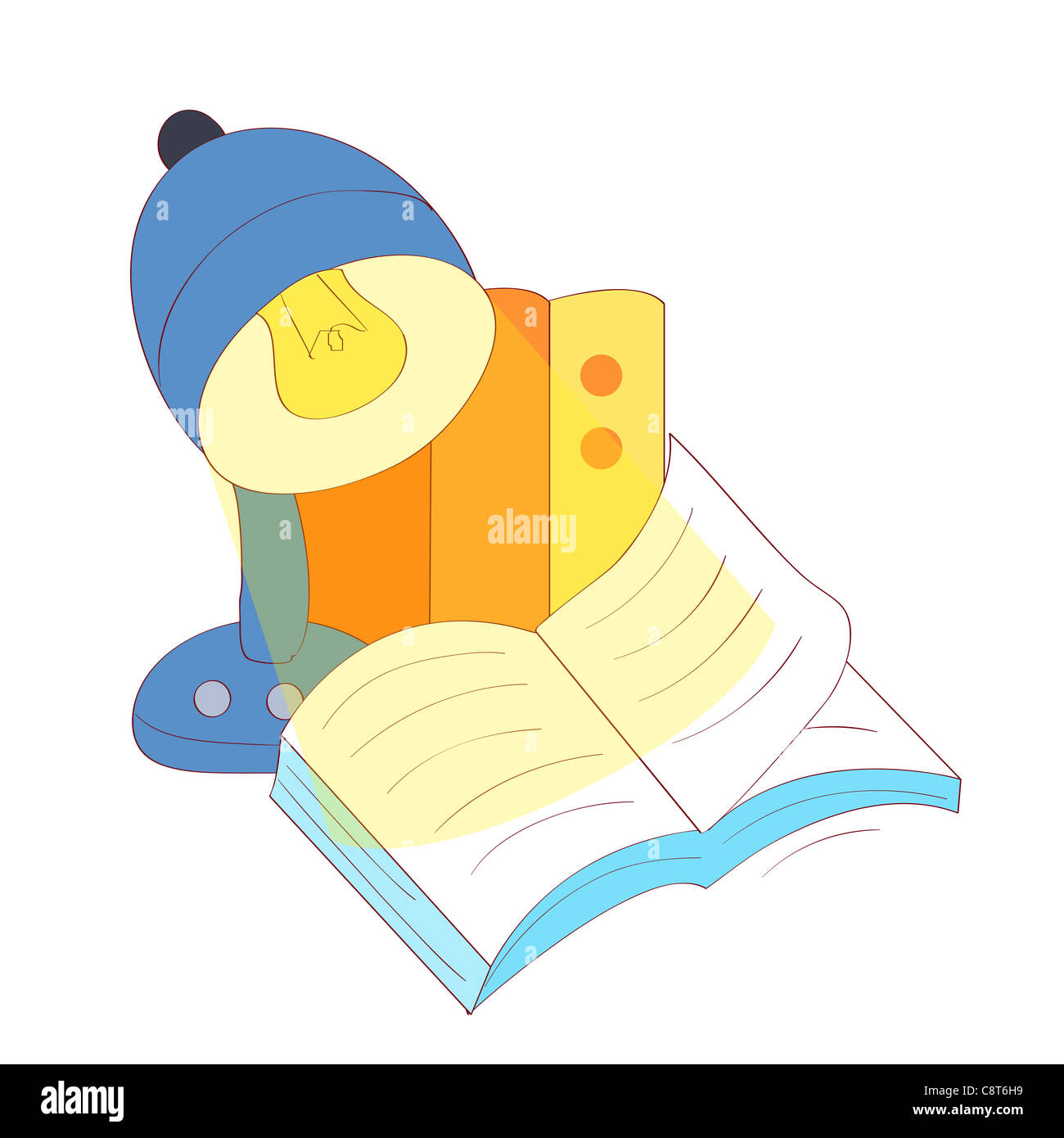 Book under the lamp Stock Photo - Alamy