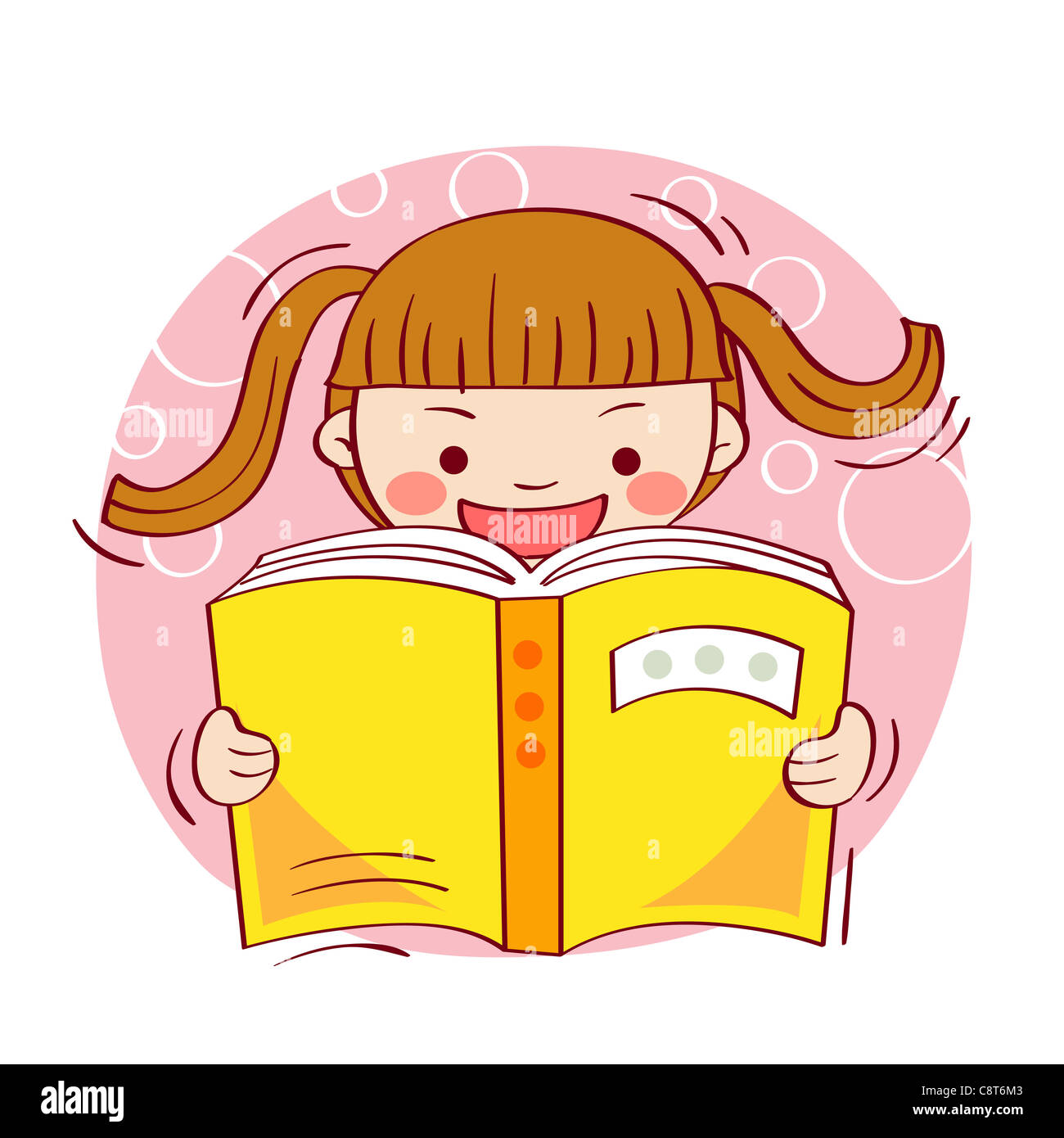 Painting girl reading Cut Out Stock Images & Pictures - Alamy