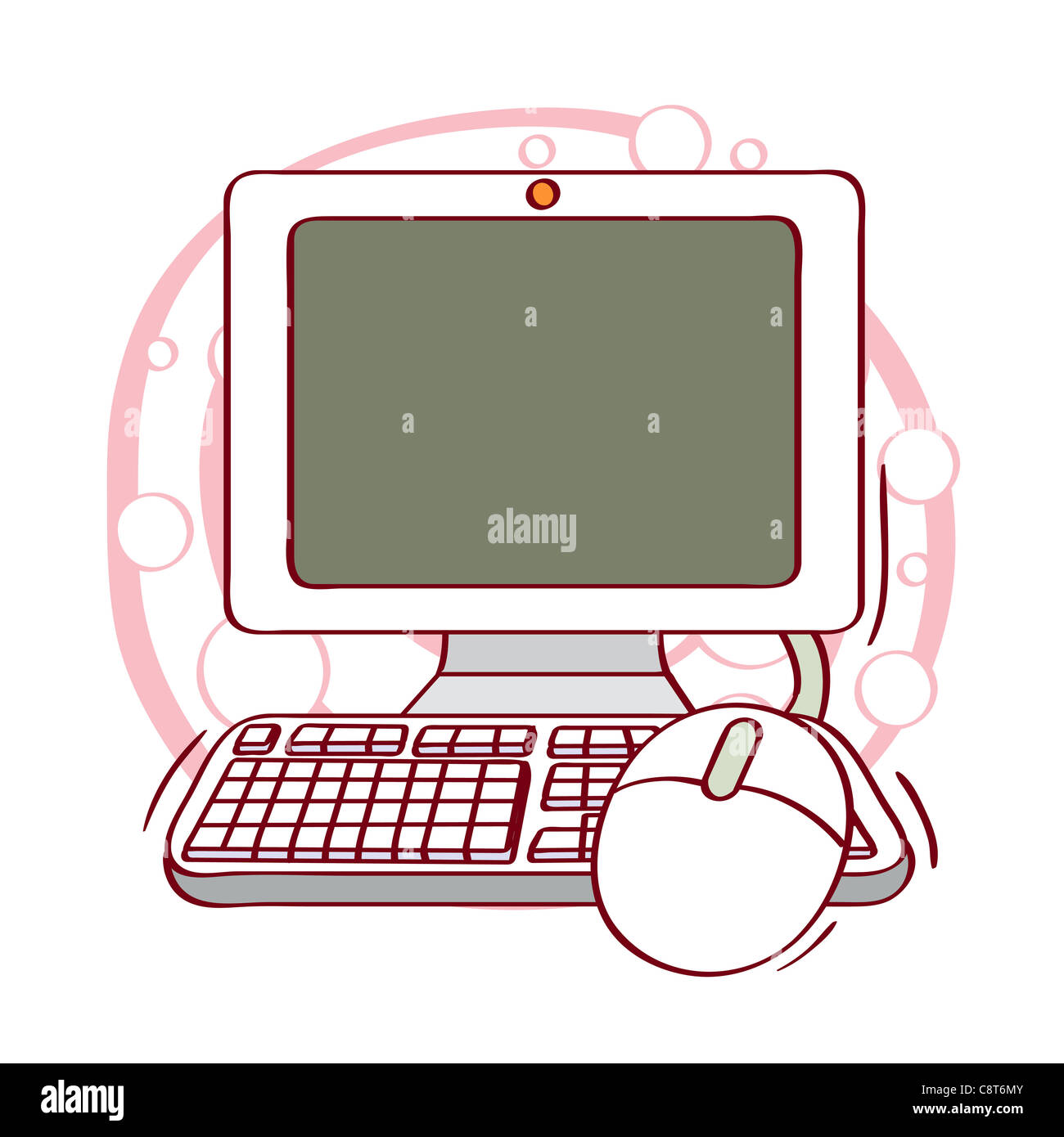 Illustration of computer Stock Photo - Alamy
