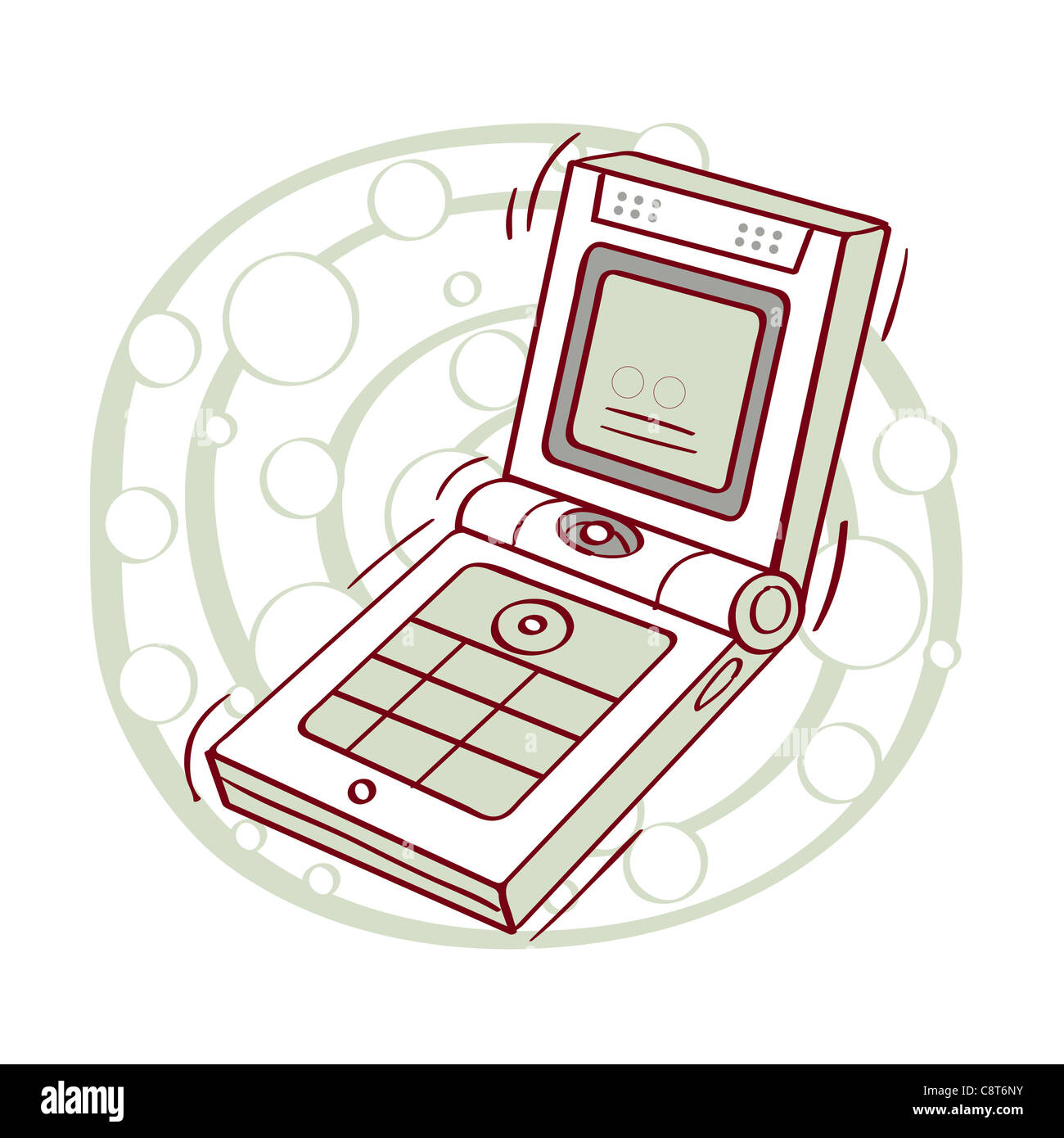 Illustrations of flip phone Stock Photo - Alamy