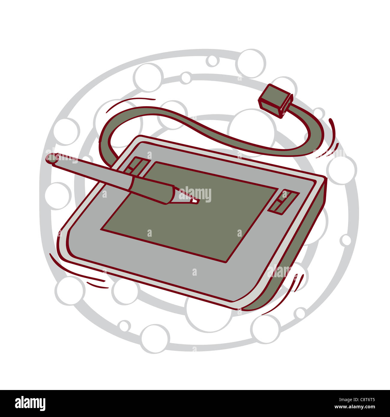 Illustration of digital book Stock Photo - Alamy