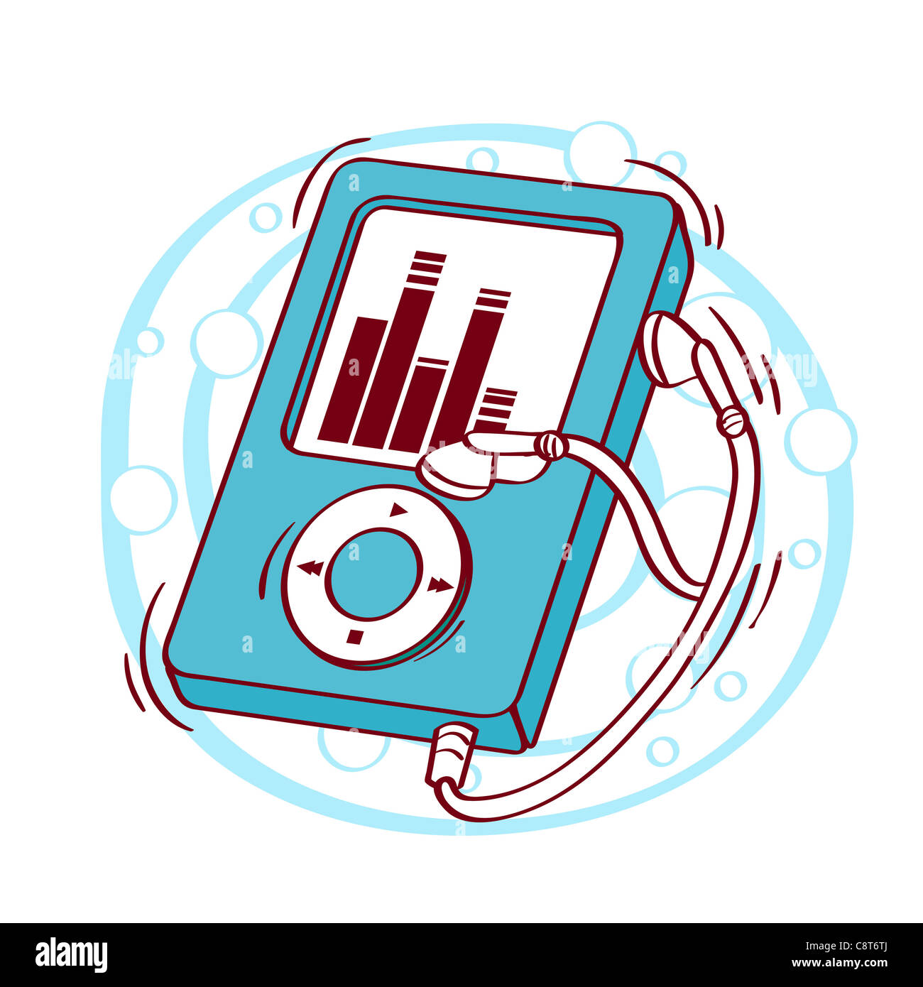 Illustration of music device Stock Photo - Alamy