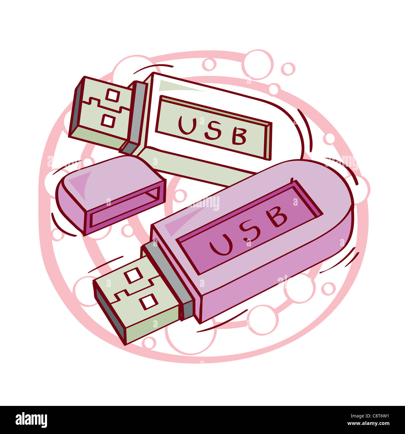 Illustration of USB device Stock Photo - Alamy