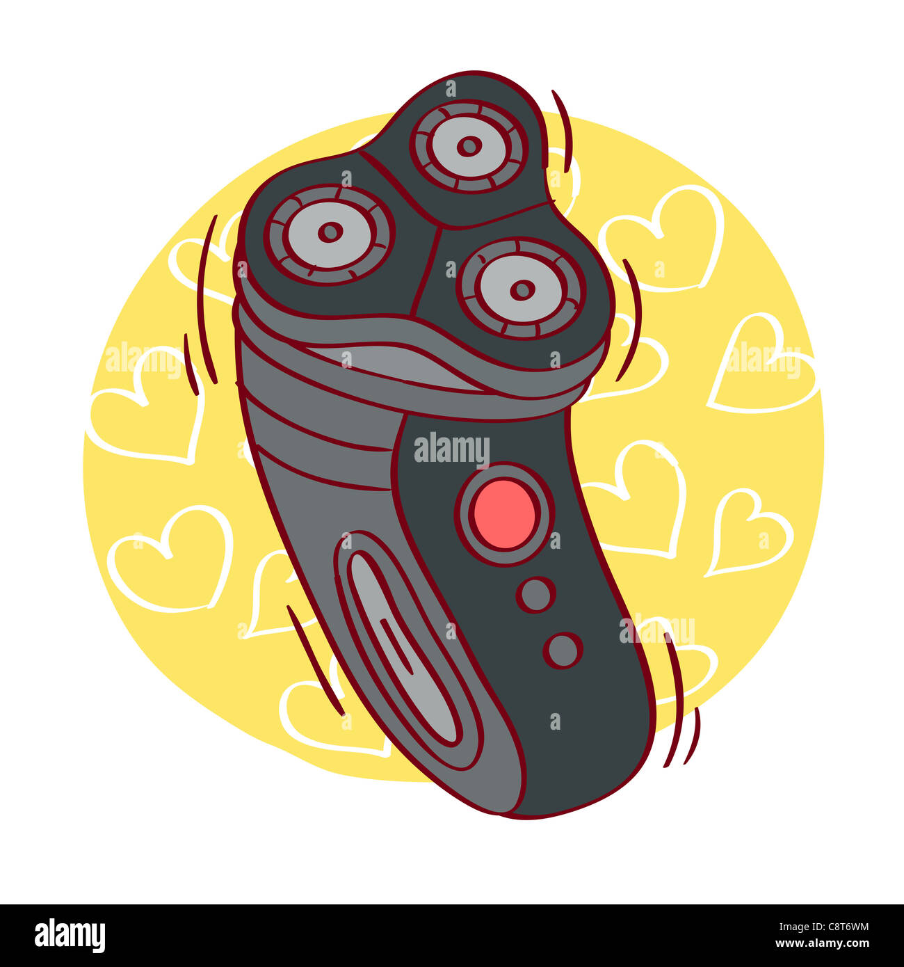 Illustration of electric razor Stock Photo - Alamy