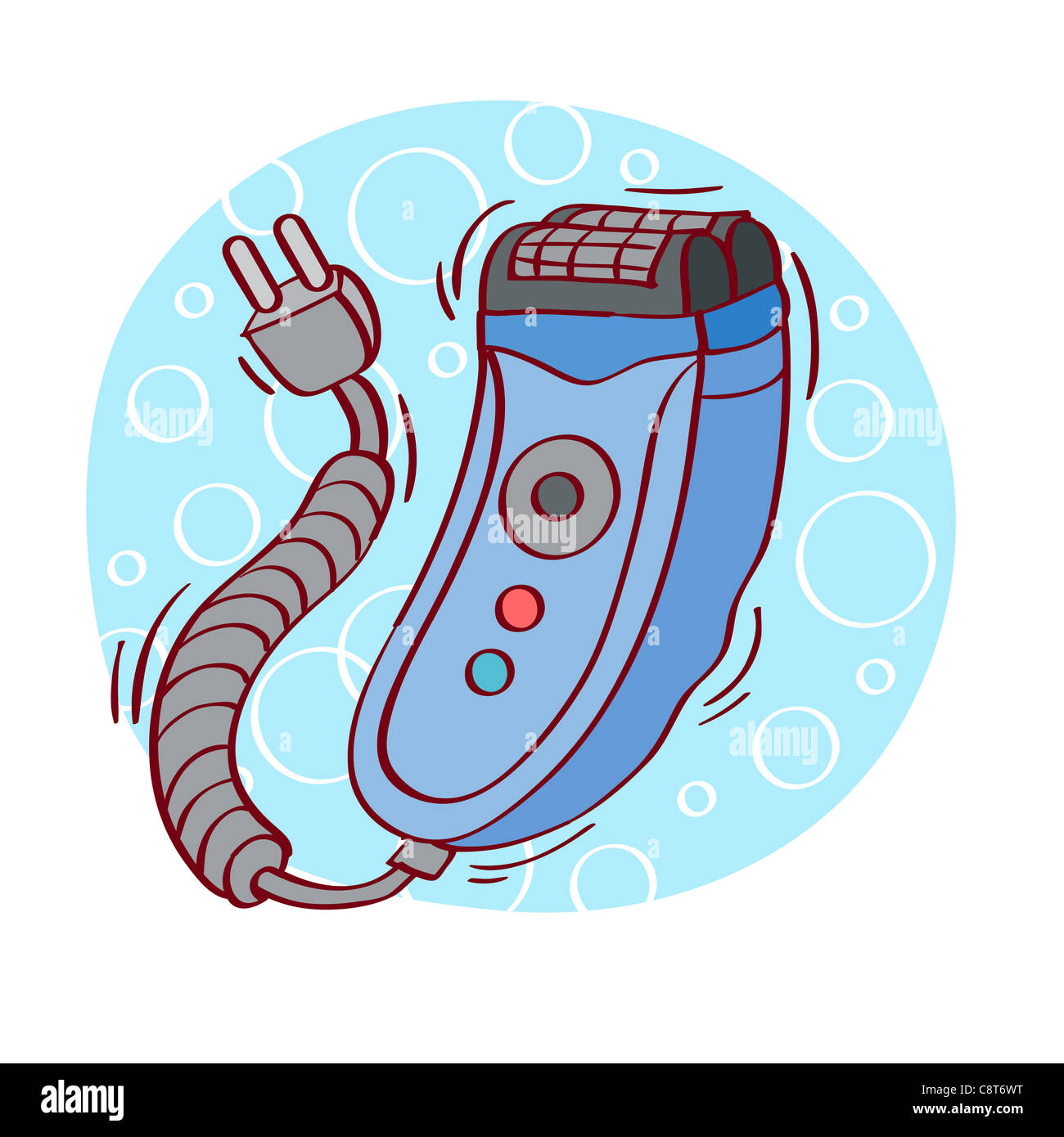 Illustration of electric razor Stock Photo - Alamy