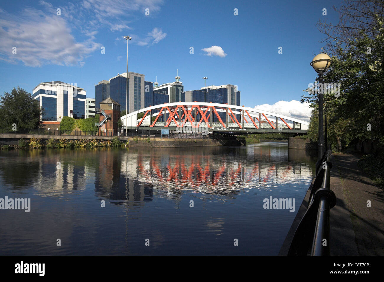Trafford Road Bridge, over the Manchester Ship Canal, World Trade ...