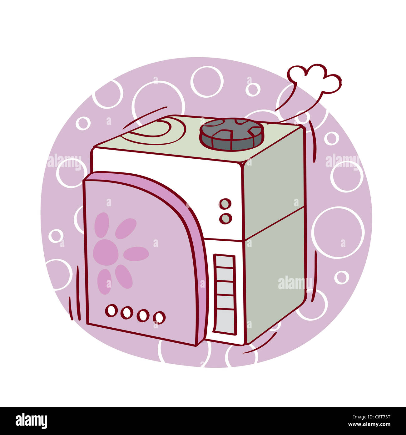 Illustration of an electric humidifier against white background Stock ...