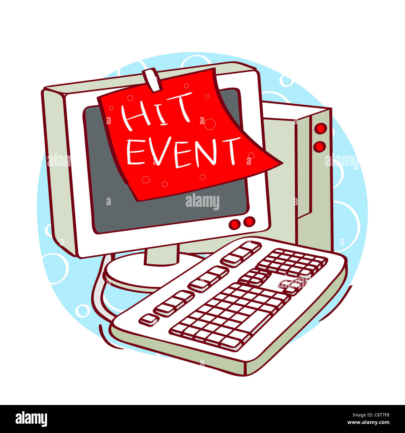 Illustration of computer for sale Stock Photo - Alamy
