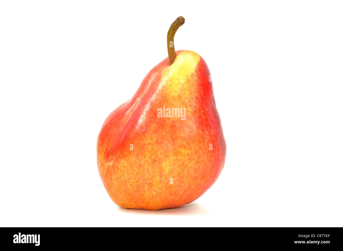 Fresh red pear on a white background, close up Stock Photo - Alamy