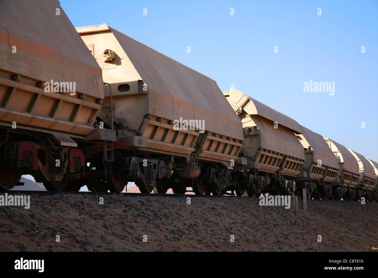 train in the Jordanian desert Stock Photo - Alamy