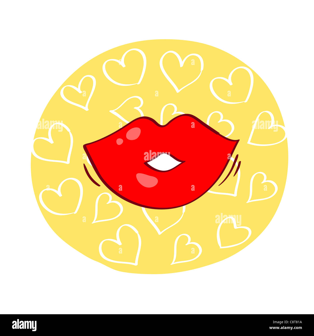 Illustration of human lips Stock Photo - Alamy