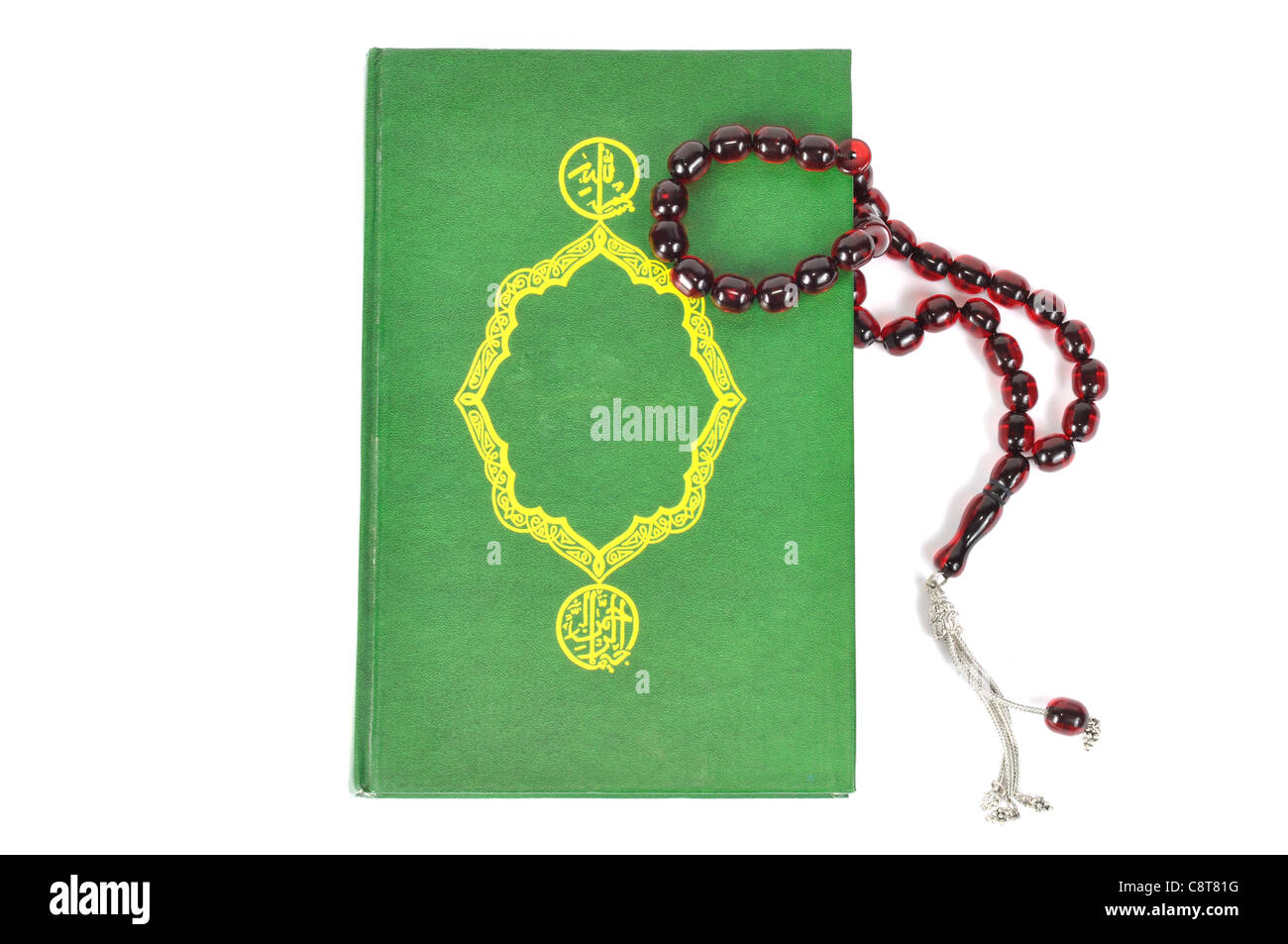 Muslim rosary beads on the Holly Quran Stock Photo - Alamy