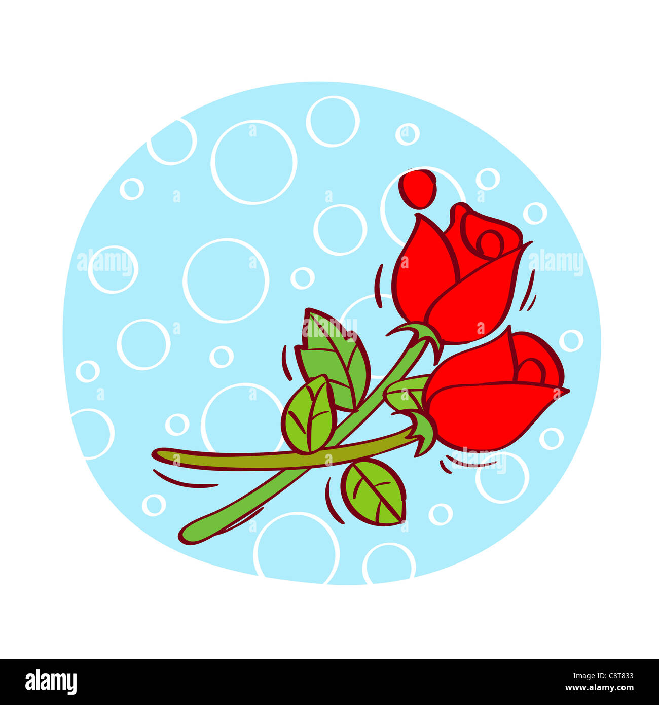 Illustration of red rose Stock Photo - Alamy