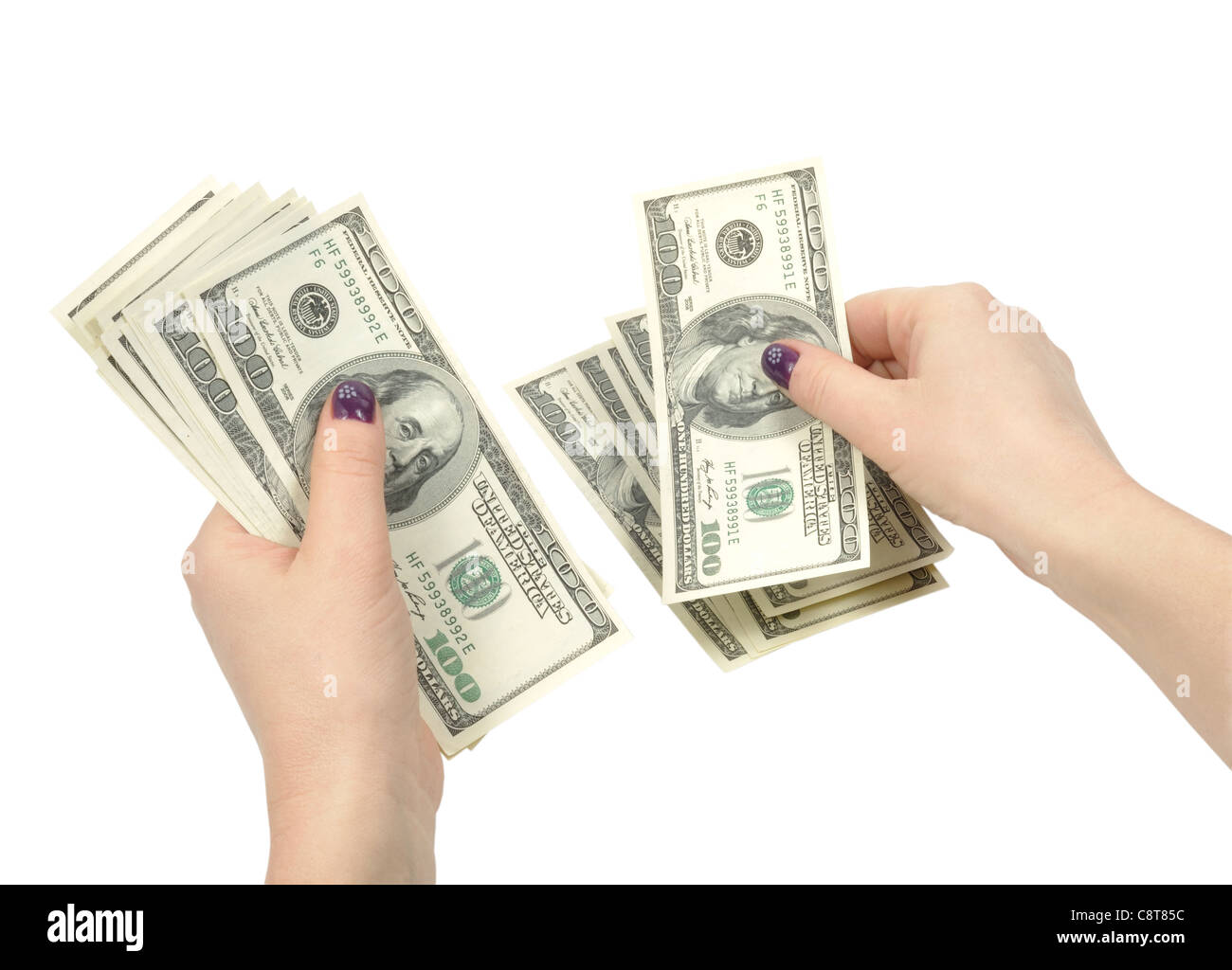 Counting salary Cut Out Stock Images & Pictures - Alamy