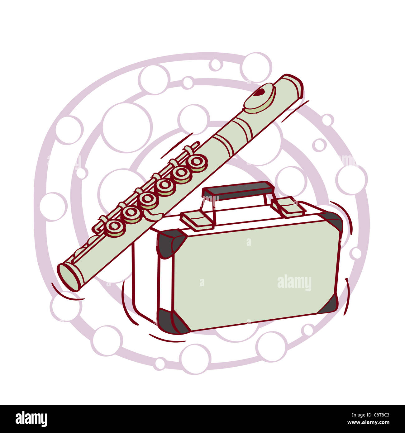 Illustration of flute recorder against white background Stock Photo - Alamy
