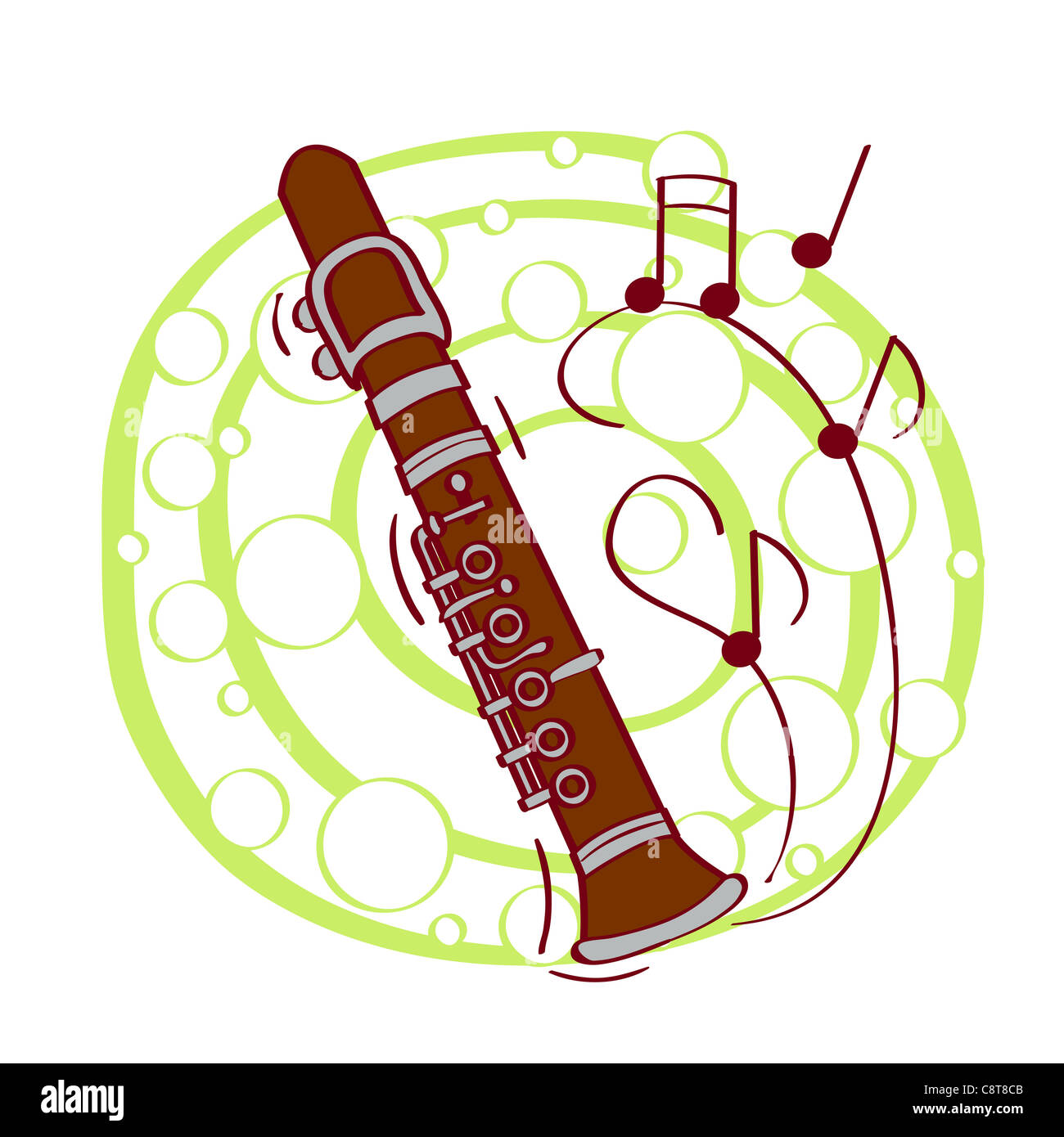 Illustration of flute recorder against white background Stock Photo - Alamy