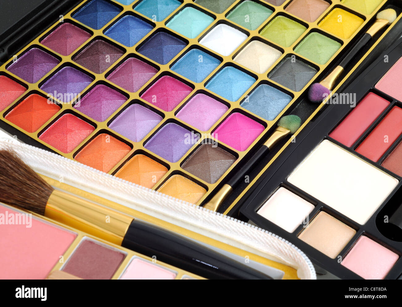 Decorative colorful makeup sets , close up shot Stock Photo - Alamy