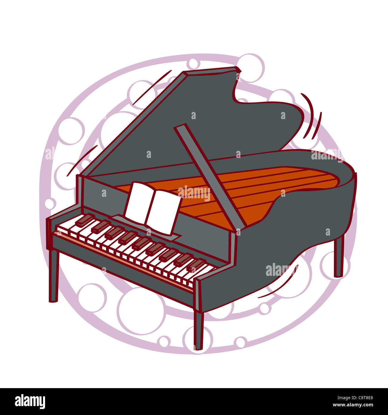 Illustration of piano against white background Stock Photo - Alamy