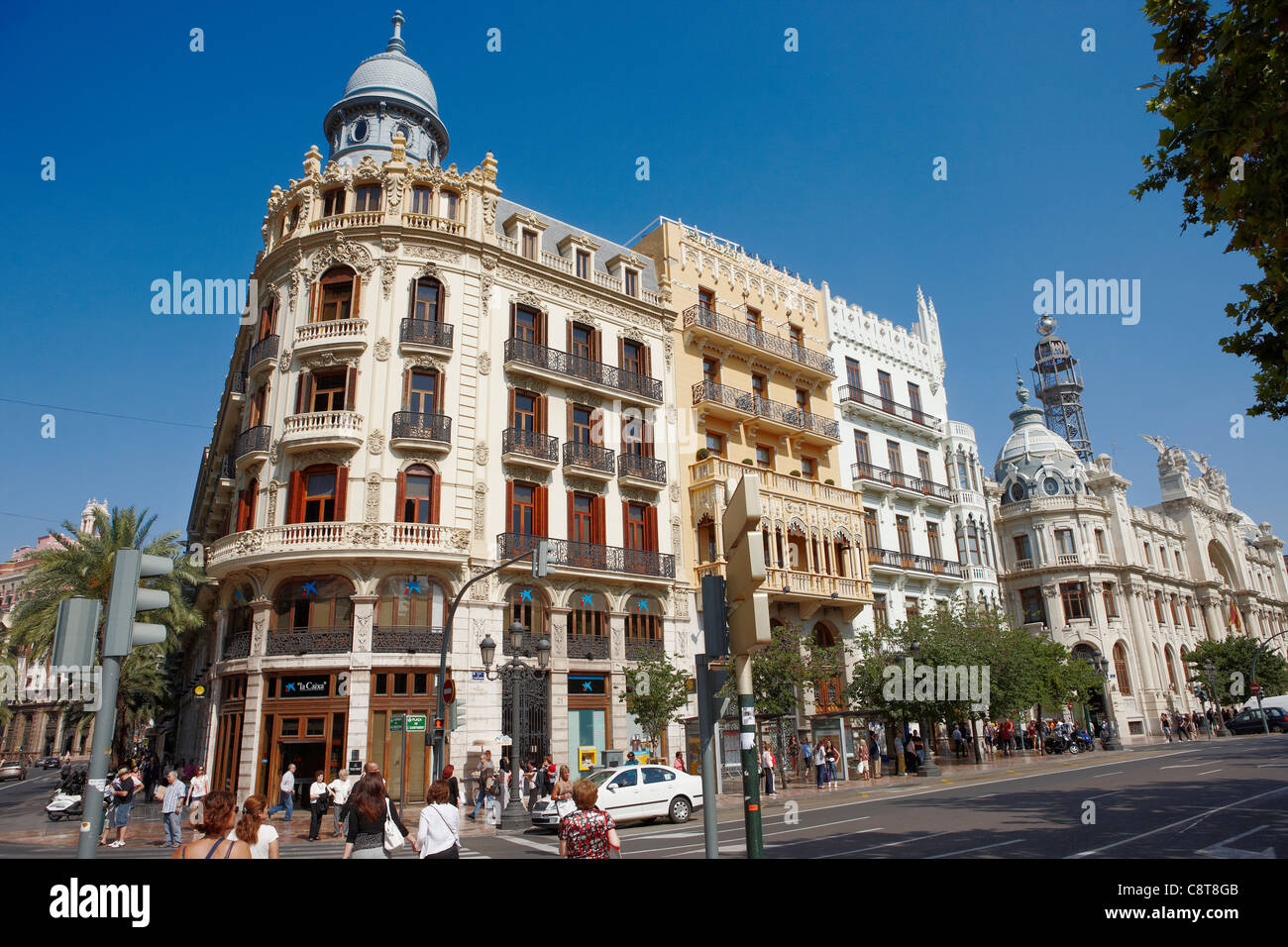 Valencia city street hi-res stock photography and images - Alamy