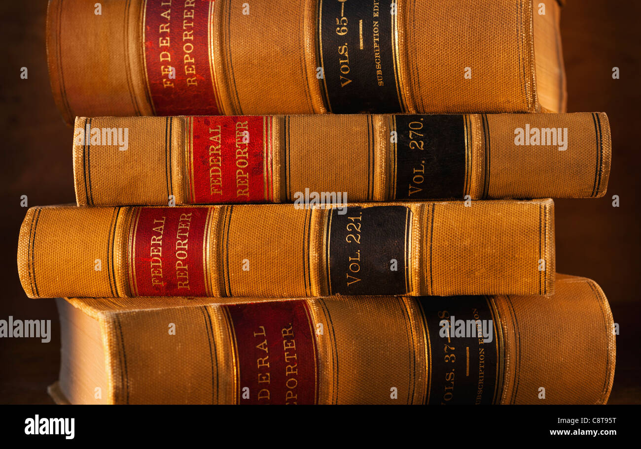 Studio shot of law books Stock Photo - Alamy