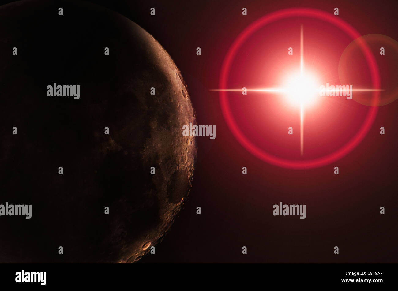 Planet and star Stock Photo - Alamy