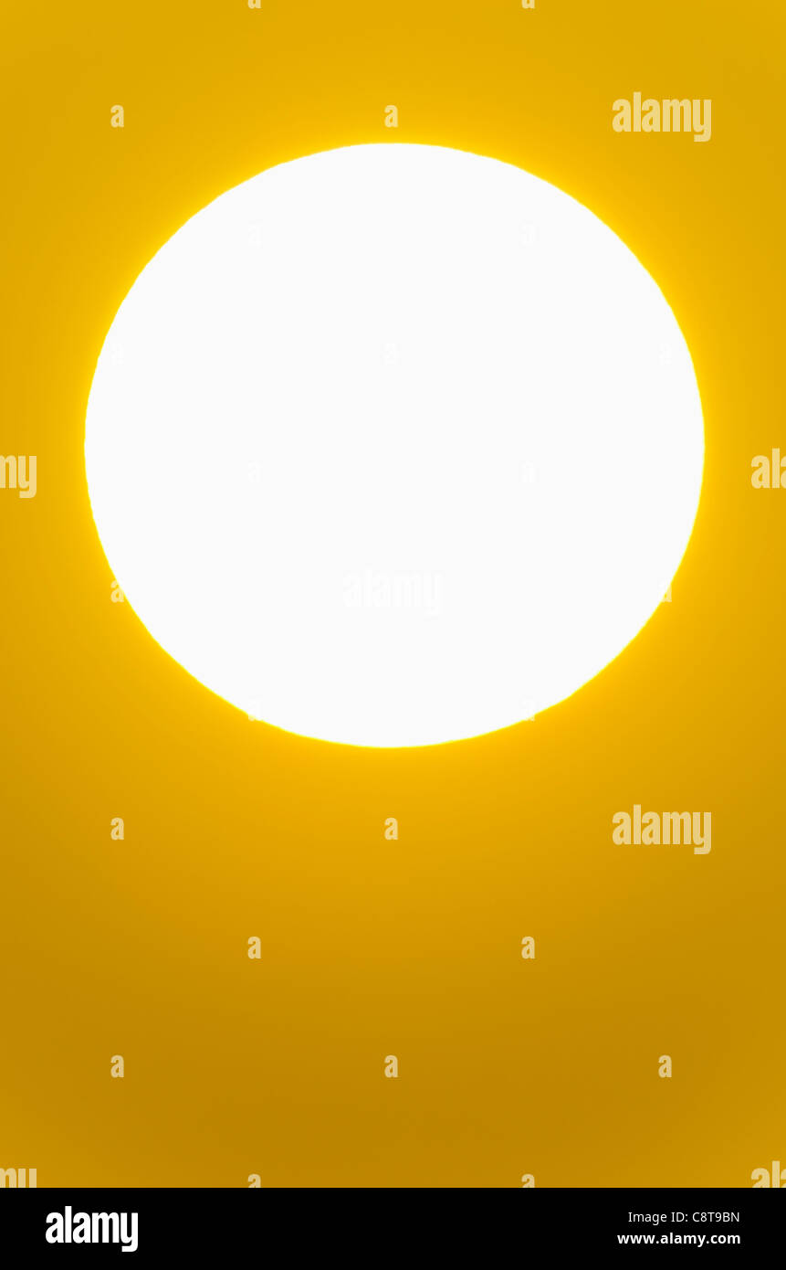 USA, New York City, Close-up of large red sun Stock Photo - Alamy