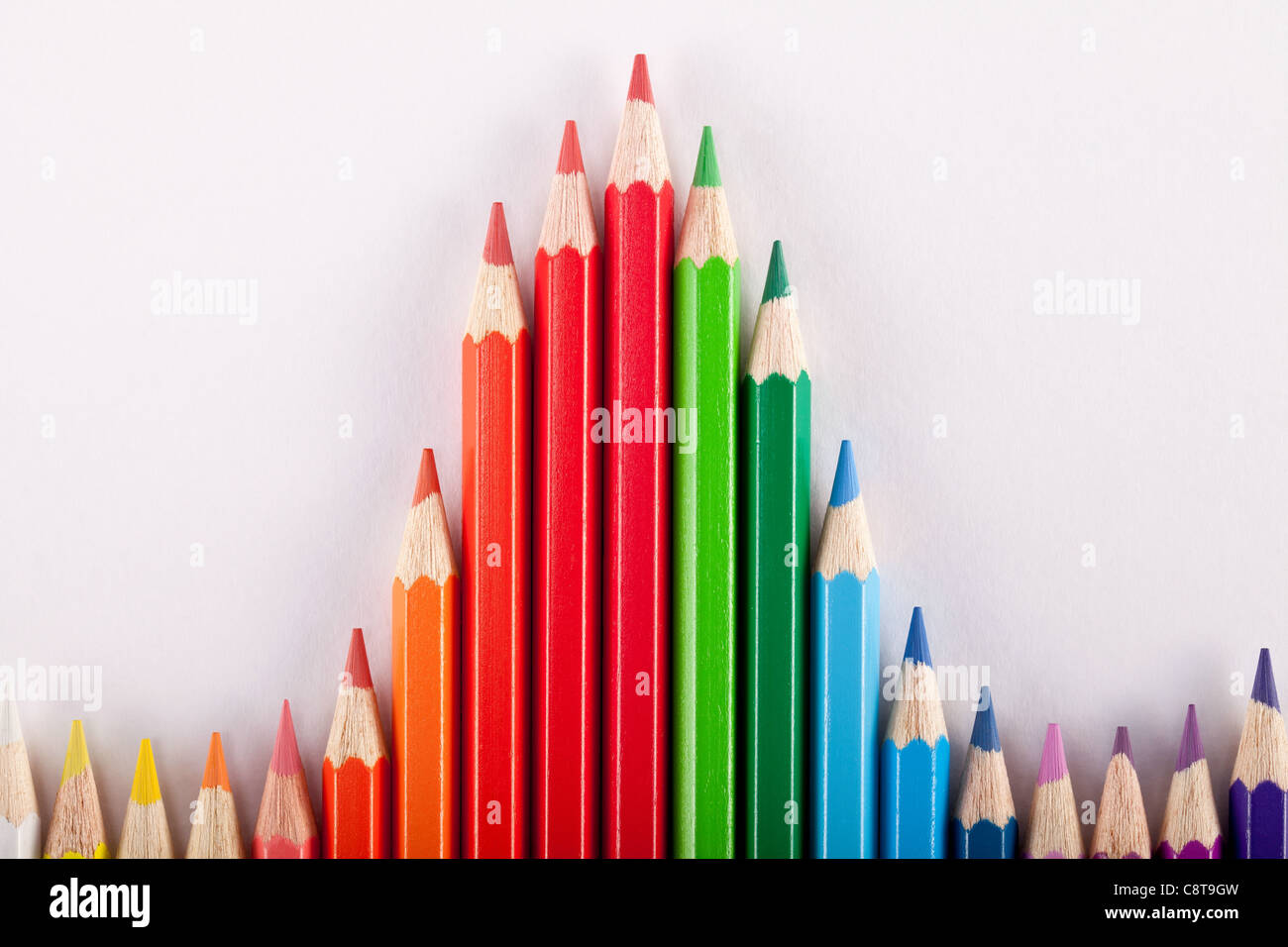 Large Group Of Multi Colored Pencils Stock Photo - Alamy