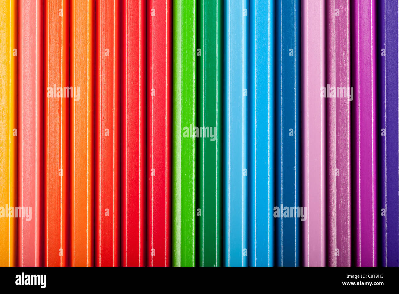 Large Group Of Multi Colored Pencils Stock Photo - Alamy