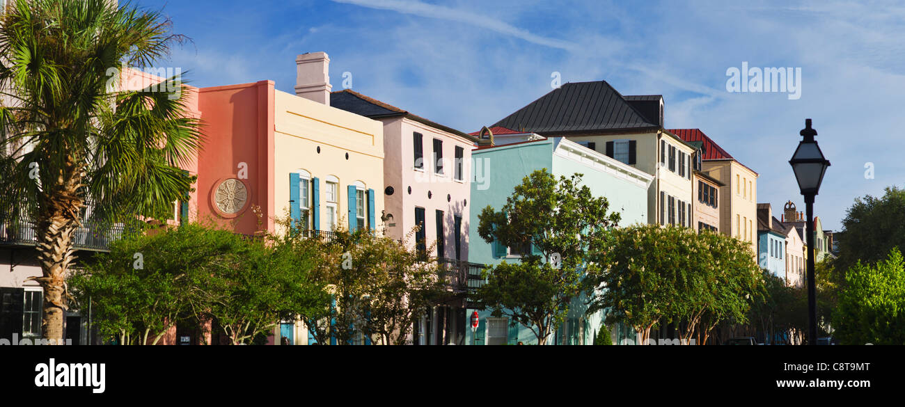 USA, South Carolina, Charleston, Rainbow Row Stock Photo - Alamy