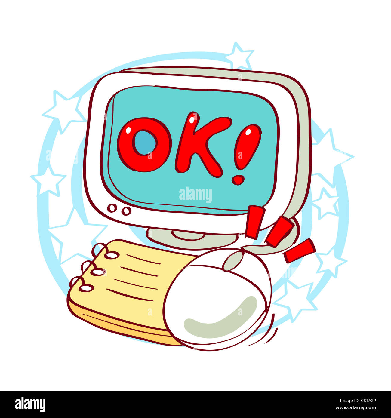 Illustration of personal computer Stock Photo - Alamy