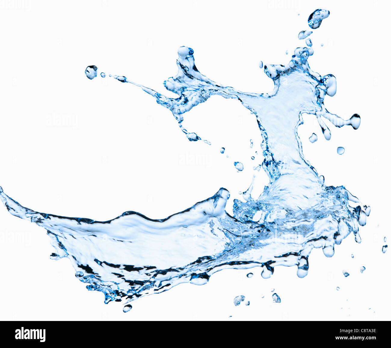 Studio shot of water splash on white background Stock Photo - Alamy