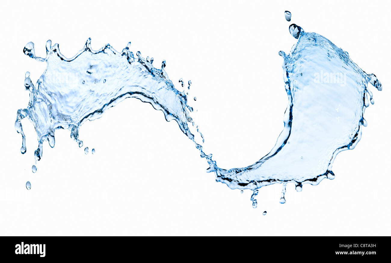 Studio shot of water splash on white background Stock Photo - Alamy