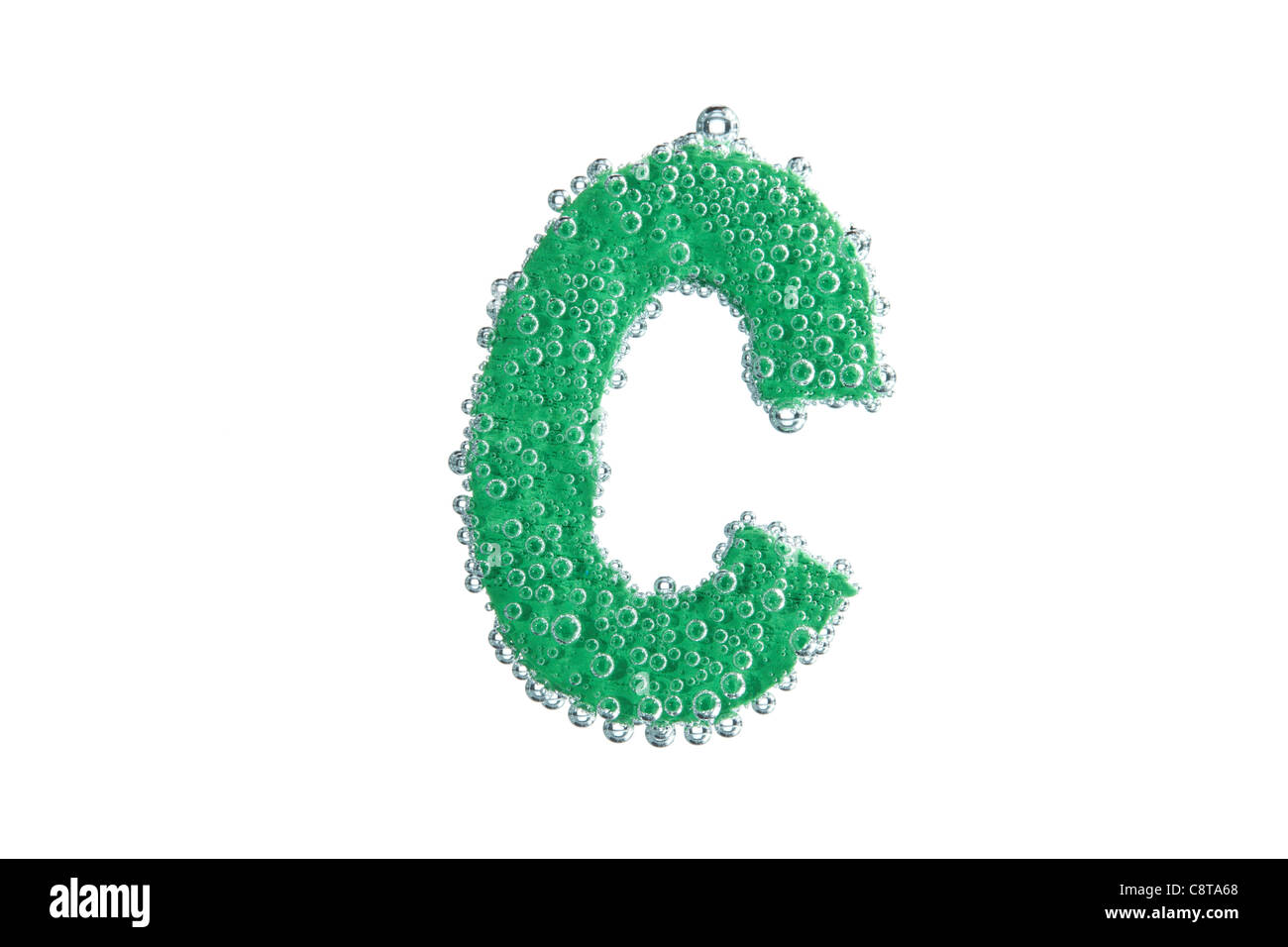Green Alphabet C Stock Photo - Alamy